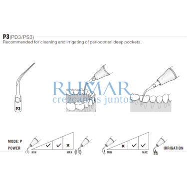 Woodpecker P3 ultrasound tip compatible EMS, Perio • RUMAR