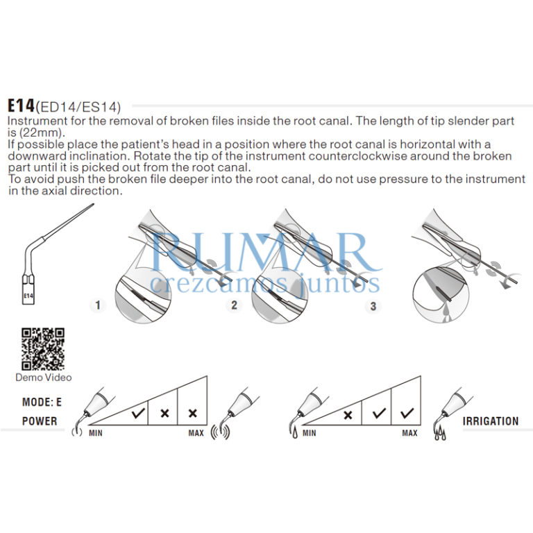 Woodpecker ED14 ultrasound tip Satelec compatible, Endo • RUMAR