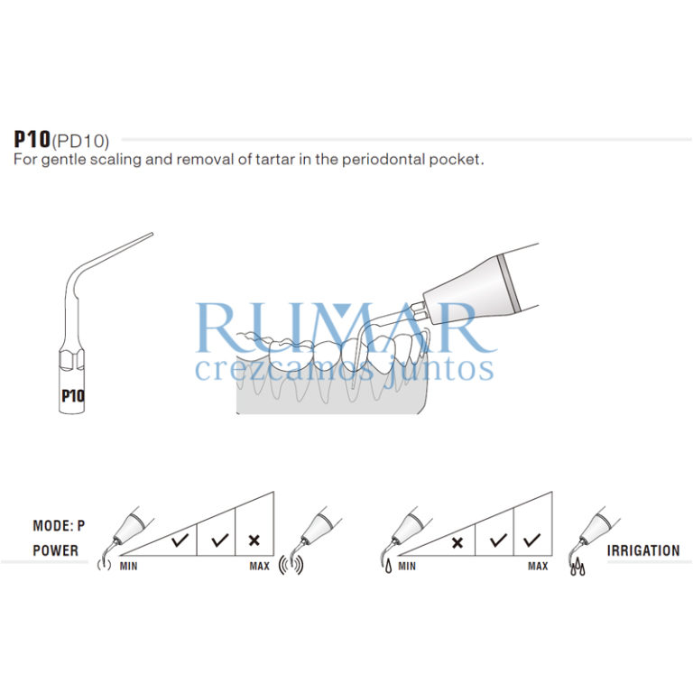 Woodpecker PD10 ultrasound tip Satelec compatible, Perio • RUMAR
