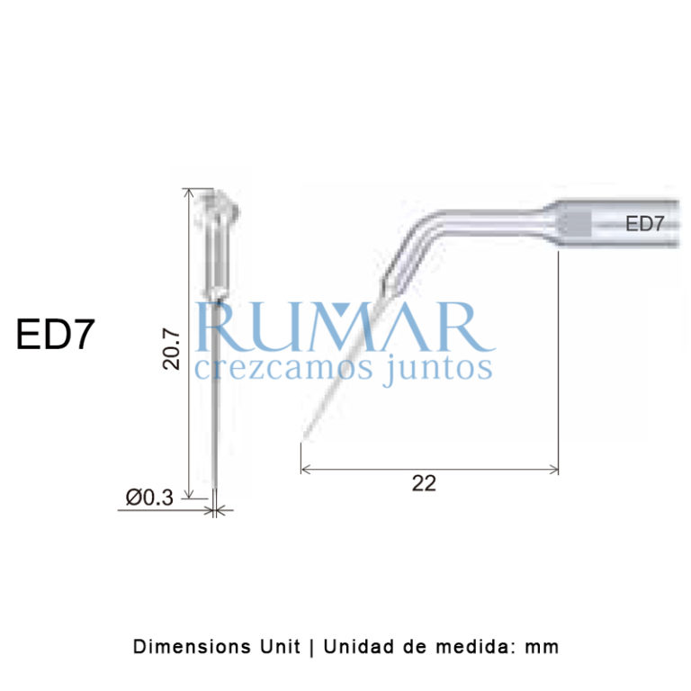 Woodpecker ED7 ultrasound tip Satelec compatible, Endo • RUMAR