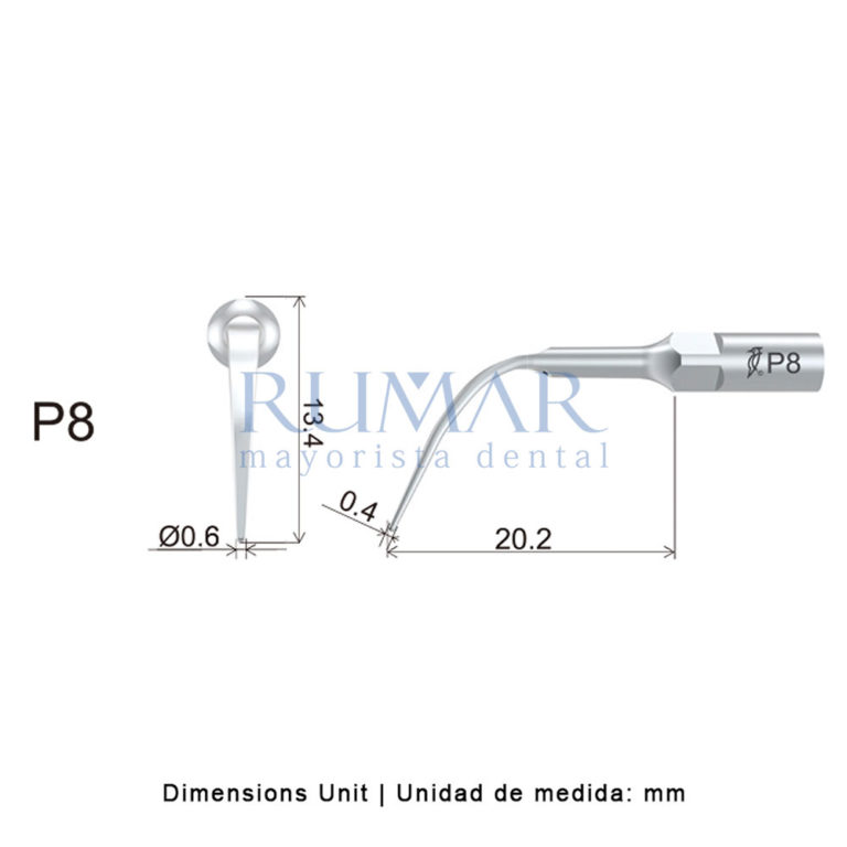 Woodpecker P8 Ultrasonic Tip Compatible EMS, Perio • RUMAR
