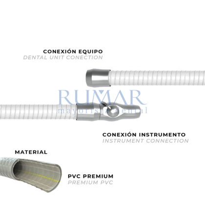 Manguera aspiración quirúrgica PVC PREMIUM terminal aspiración completo ...